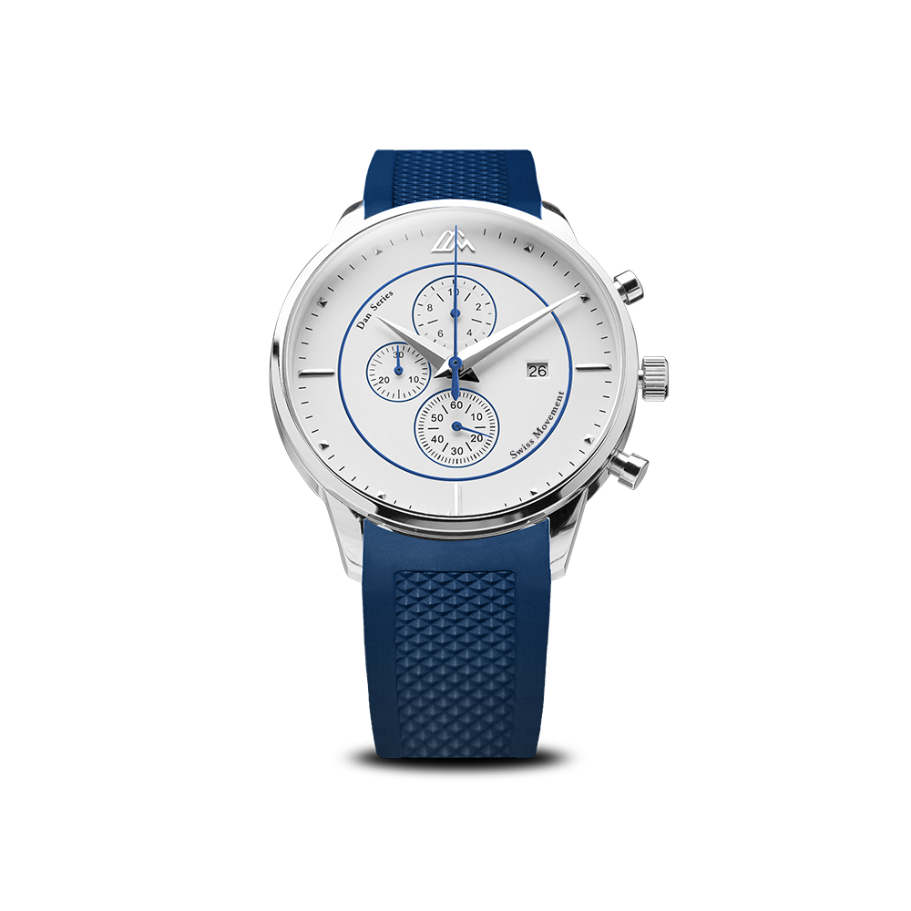 Dan W - Rubber Blue – Matthew Mercury Watches
