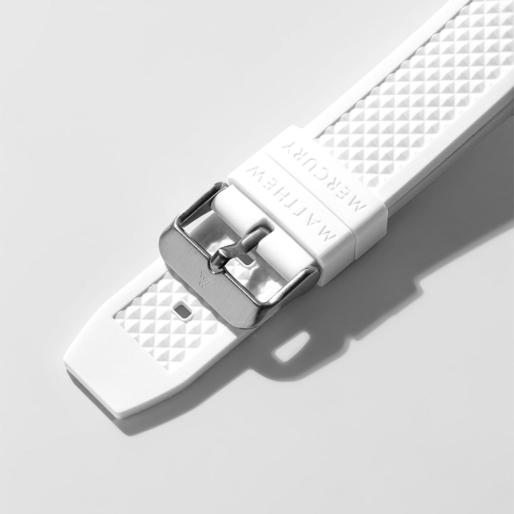 White Rubber Strap for Men – Matthew Mercury Watches